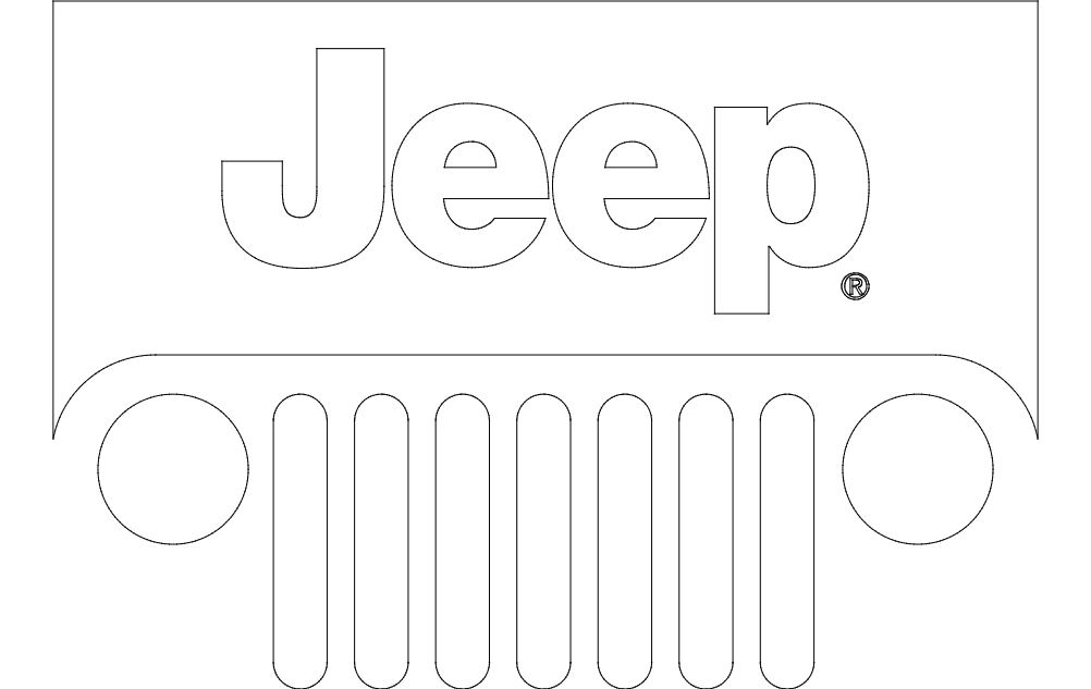 Jeep Logo dxf File - CNC FILE