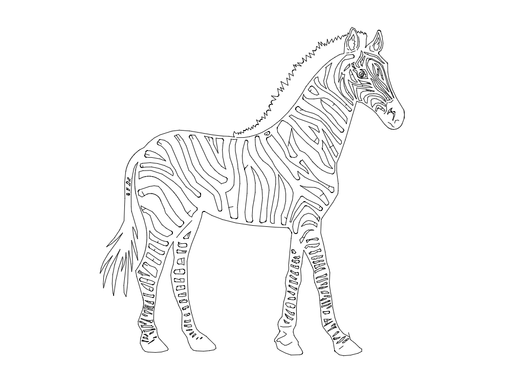 Zebra dxf File - CNC FILE