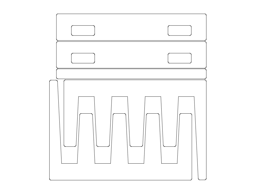 Sheet Rack dxf File - CNC FILE
