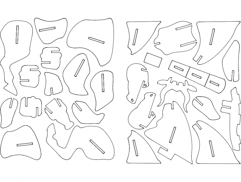 Bull 3d dxf File - CNC FILE