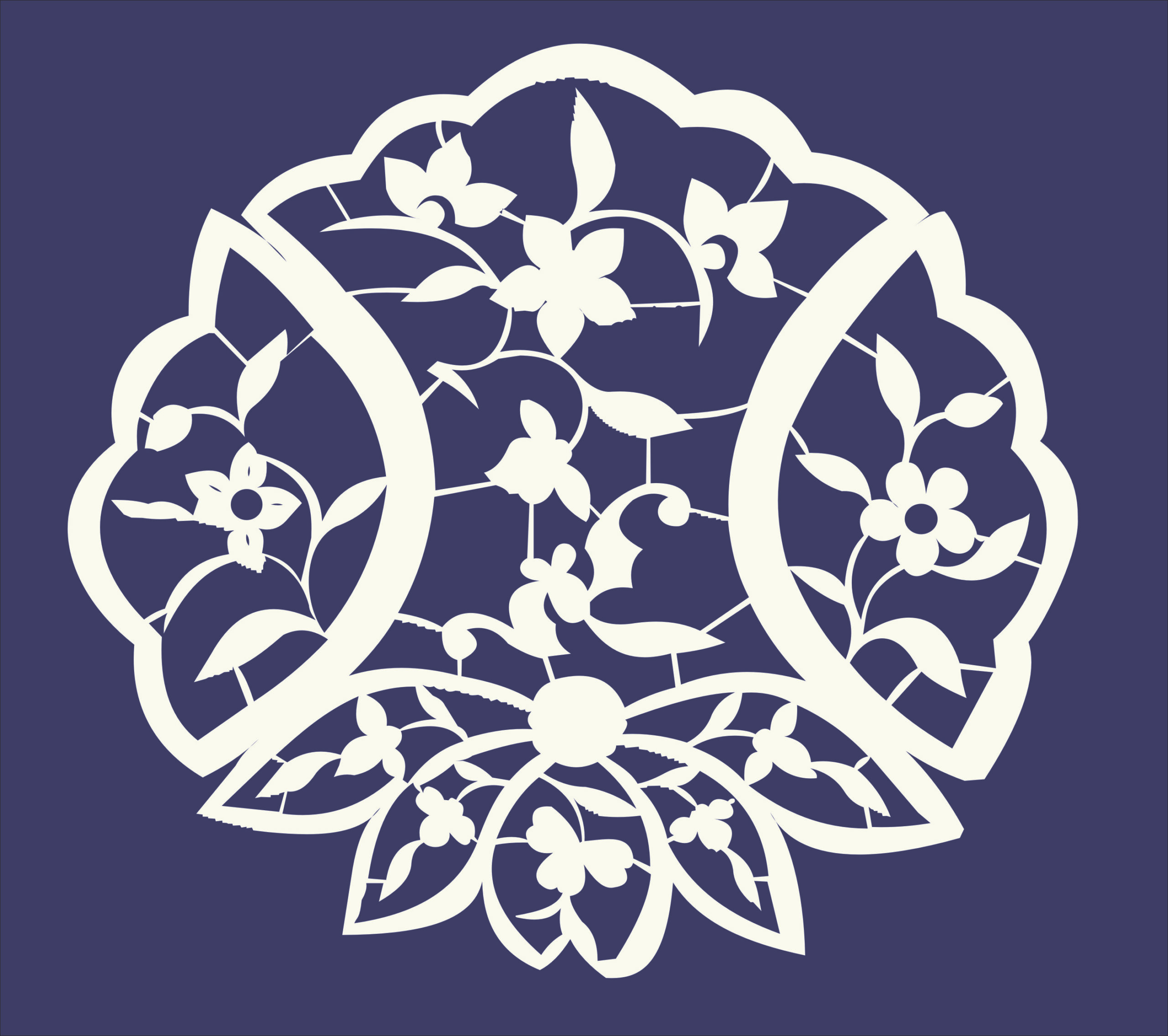 Seamless Floral Pattern DXF File - CNC FILE